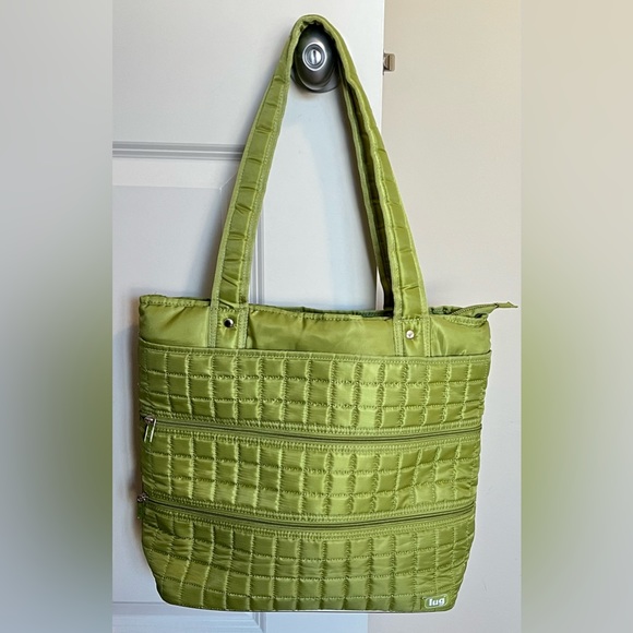 lug | Bags | Lug Taxicab Green Quilted Tote Shoulder Bag | Poshmark